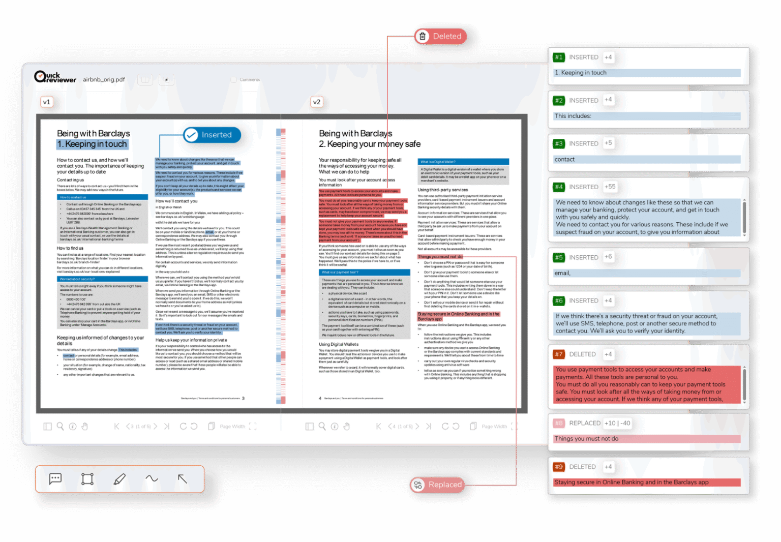 PDF Text Compare Tool | QuickReviewer